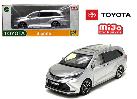 1/24 Motormax Toyota Sienna Minivan Silver Metallic Diecast Model Car ...