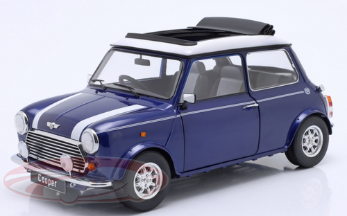 1/12 KK-Scale Mini Cooper with Sunroof RHD (Blue Metallic) Diecast Car ...