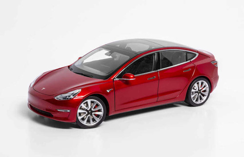 1/18 Official Dealer Edition Tesla Model 3 (Red) Diecast Car Model ...