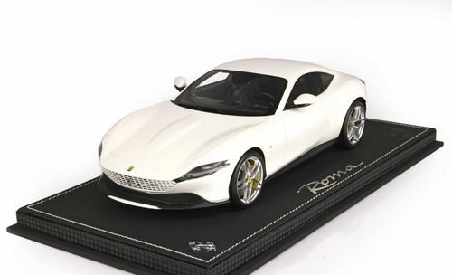 1/18 BBR Ferrari Roma (Italia White Metallic) Resin Car Model Limited ...