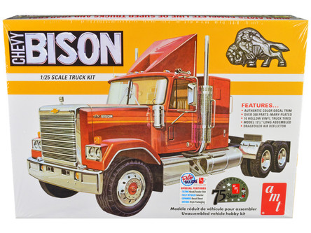 Skill 3 Model Kit Chevrolet Bison Truck Tractor 1/25 Scale Model by AMT ...