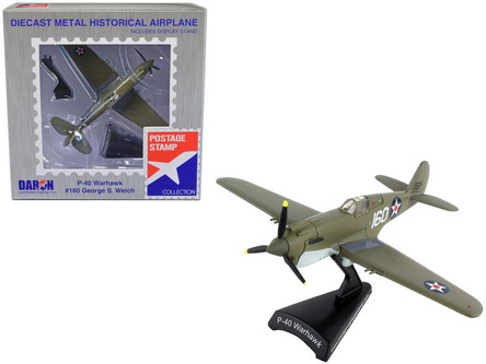 Curtiss P-40 Warhawk Fighter Aircraft #160 "Pilot George S. Welch ...