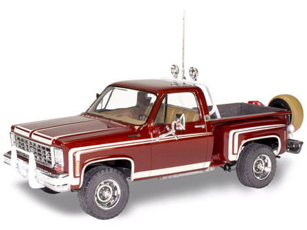 Level 4 Model Kit 1976 Chevrolet Sports Stepside 4x4 Pickup Truck 1/24 ...