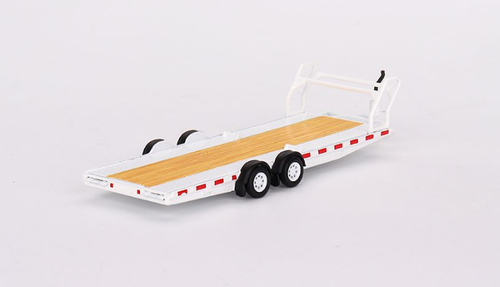 1/64 MINI GT Car Hauler Trailer White - LIVECARMODEL.com