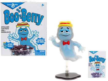 Boo Berry 3.5" Moveable Glow-in-the-Dark Figure with Stand and Cereal ...