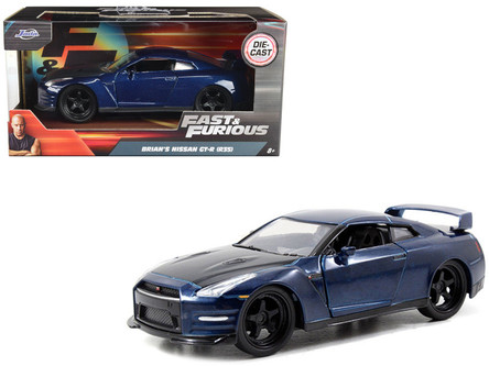 Brian's Nissan GT-R R35 Blue "Fast & Furious 7" Movie 1/32 Diecast ...