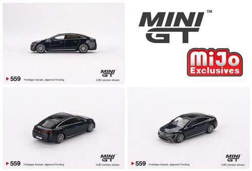 1/64 Mini GT Mercedes-Benz EQS 580 4MATIC (Nautical Blue Metallic ...