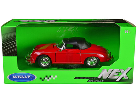 Porsche 356A Speedster Red with Black Soft Top "NEX Models" Series 1/24 ...