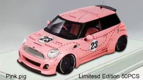1/18 Ivy Mini Cooper LBWK (Pink Pig) Car Model Limited 50 Pieces ...