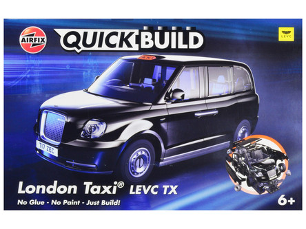 Skill 1 Model Kit London Taxi LEVC TX Black Snap Together Painted ...