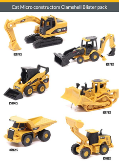 Diecast Master Set of 6 Cat Micro constructors Clamshell Blister Pack ...