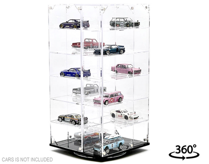 1/64 24-Cars Display Desk Top Spinner with Cover - LIVECARMODEL.com