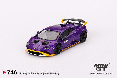 1/64 Mini GT Lamborghini Huracán STO (Viola Pasifae Purple) Diecast Car ...