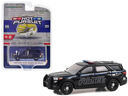 2023 Ford Police Interceptor Utility Black with Blue Stripes "Shelby ...