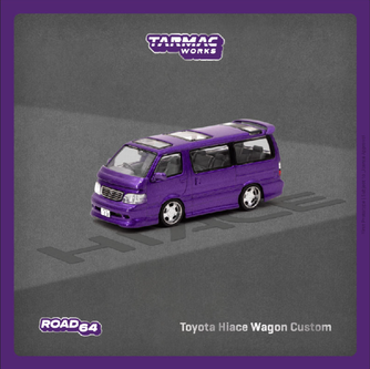 1/64 Tarmac Works Toyota Hiace Wagon Custom (Purple) Diecast Car Model ...