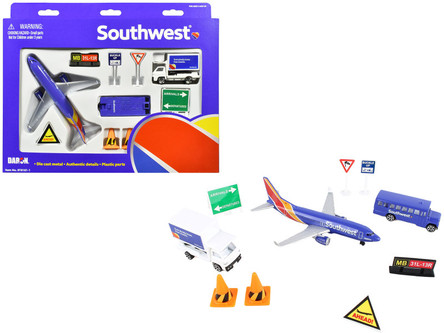 "Southwest Airlines" Airport Playset of 10 pieces Diecast Model by ...