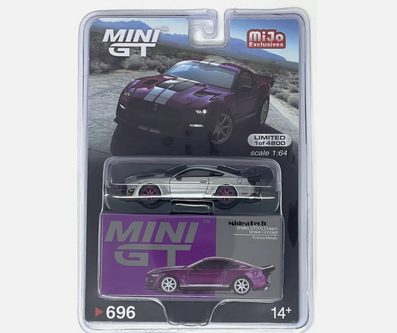 CHASE CAR 1/64 Mini GT Ford Shelby GT500 Dragon Snake Concept (Chrome ...
