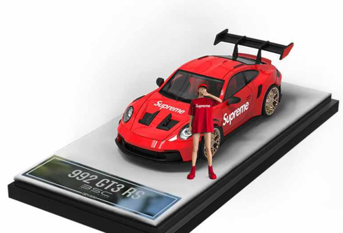 1/64 BSC Porsche 911 992 GT3 RS Supreme (Red) Diecast Car Model with ...