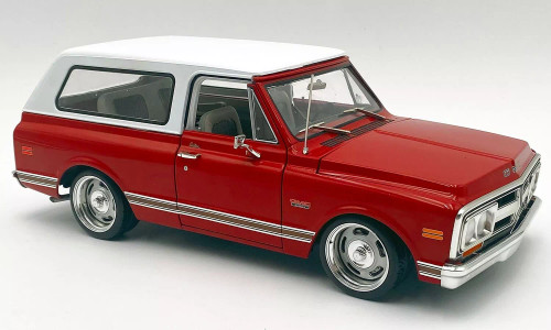1/18 ACME 1970 GMC Jimmy Slammed Custom (Red & White) Diecast Car Model ...