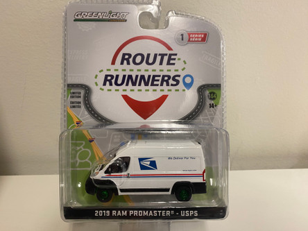 CHASE CAR 1/64 Greenlight 2019 RAM ProMaster 2500 Cargo High Roof Van ...
