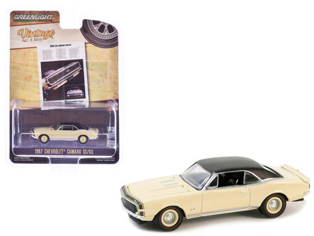 1967 Chevrolet Camaro SS/RS Cream with Black Vinyl Top "Vintage Ad Cars ...