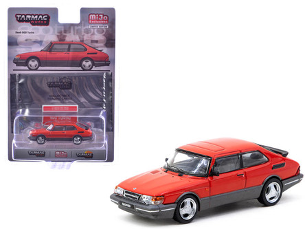 1/64 Tarmac Works Saab 900 Turbo (Red) with 2 Collectible Trading Cards ...