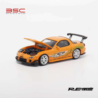 1/64 BSC Mazda RX-7 RX7 FD3S (Orange) Fast & Furious Diecast Car Model ...
