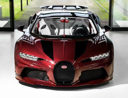 1/18 HH Model Bugatti Chiron SS (Red Carbon with Dragon Graphic) Resin ...
