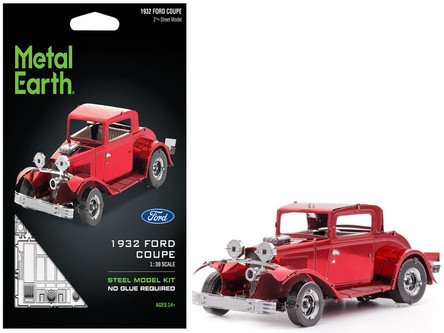 Model Kit 1932 Ford Coupe Red (Moderate Difficulty) Steel Model by ...