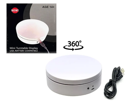 1/64 Mini Turntable Display 4.75″ (White) - LIVECARMODEL.com