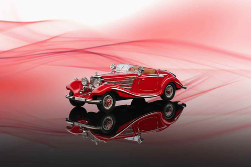1/64 Liberty64 Mercedes-Benz 500K (Red) Diecast Car Model ...