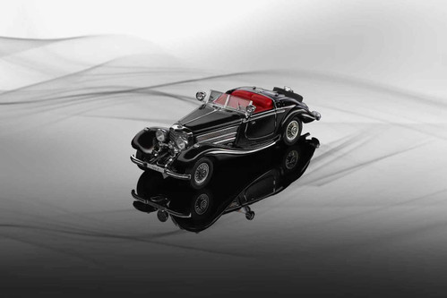 1/64 Liberty64 Mercedes-Benz 500K (Black) Diecast Car Model ...