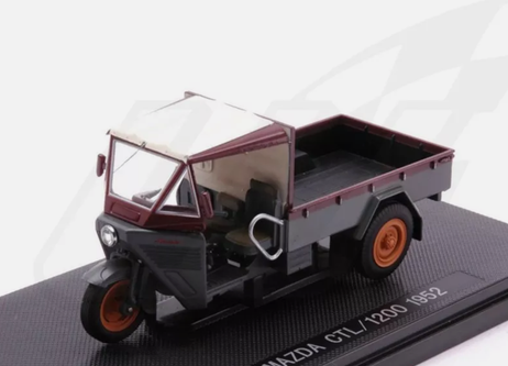 1/43 Ebbro 1952 Mazda CTL/1200 3-Wheel Closed Top (Grey & Brown) Car ...