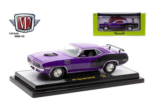 1/24 M2 Machines 1971 Plymouth Cuda 340 (Plum Crazy Purple) Diecast Car ...