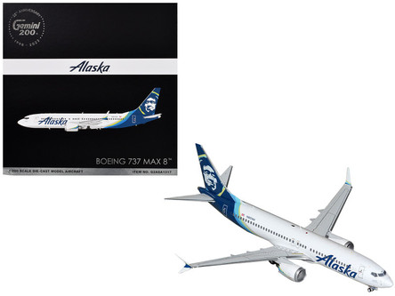 Boeing 737 MAX 8 Commercial Aircraft "Alaska Airlines" (N801AK) White ...
