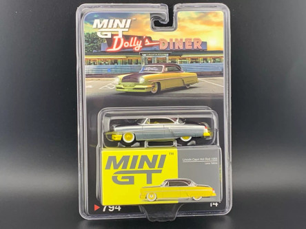 CHASE CAR 1/64 Mini GT 1954 Lincoln Capri Hot Rod (Chrome Silver with ...