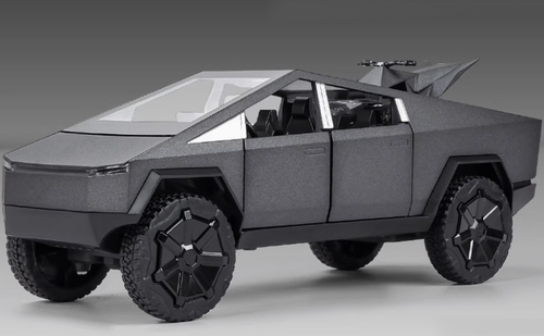 1/24 Tesla Cybertruck with Lights (Black) with 4-Wheeler Diecast Car ...