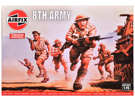 Level 1 Model Kit WWII British 8th Army 49 Piece Figure Set 1/76 ...
