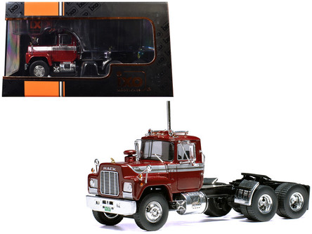 1966 Mack R-Series Truck Tractor Dark Red Metallic with Silver Stripes ...