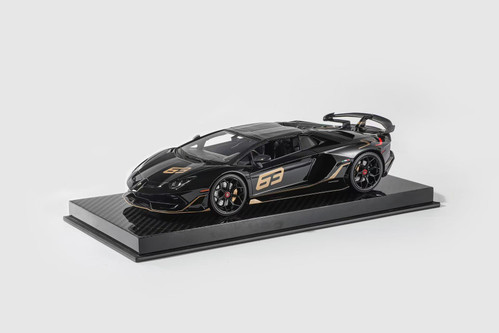 1/18 Runner Lamborghini Aventador SVJ Spider with Removable Top (Black ...