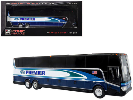 Van Hool TX-45 Motorcoach Bus "Premier Transportation" Blue and Black ...