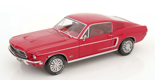 1/12 KK-Scale 1968 Ford Mustang GT Fastback (Red) Diecast Car Model ...
