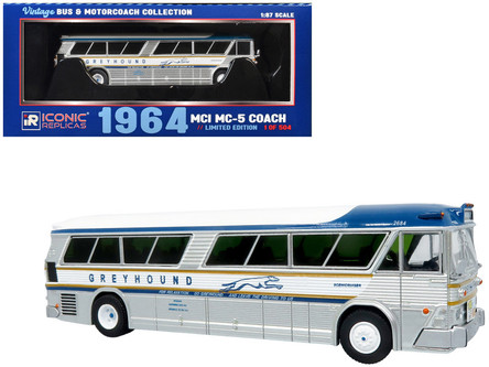 1964 MCI MC-5A Coach Bus "Greyhound Golden Anniversary" Silver with ...