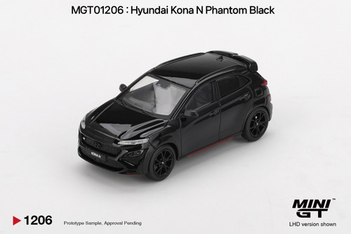 1/64 Mini GT Hyundai Kona N Phantom (Black) Korea Exclusive Diecast Car ...