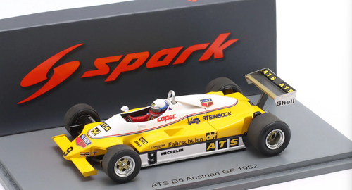 1/43 Spark 1982 Formula 1 Manfred Winkelhock ATS D5 #9 Austrian GP Car ...