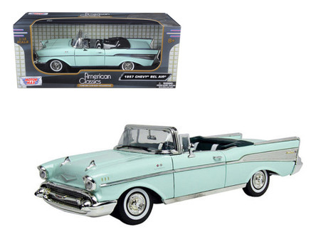 1957 Chevy Bel Air Convertible Diecast Model Car - 1/18