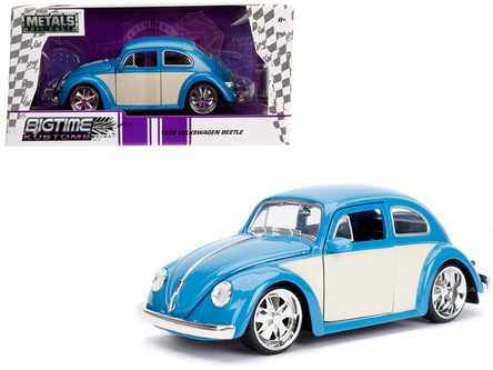 1959 Volkswagen Beetle Light Blue and Cream "Bigtime Kustoms" 1/24 ...