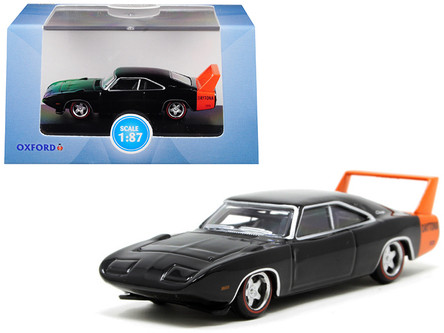 1969 Dodge Charger Daytona Black with Orange Stripe 1/87 (HO) Scale ...