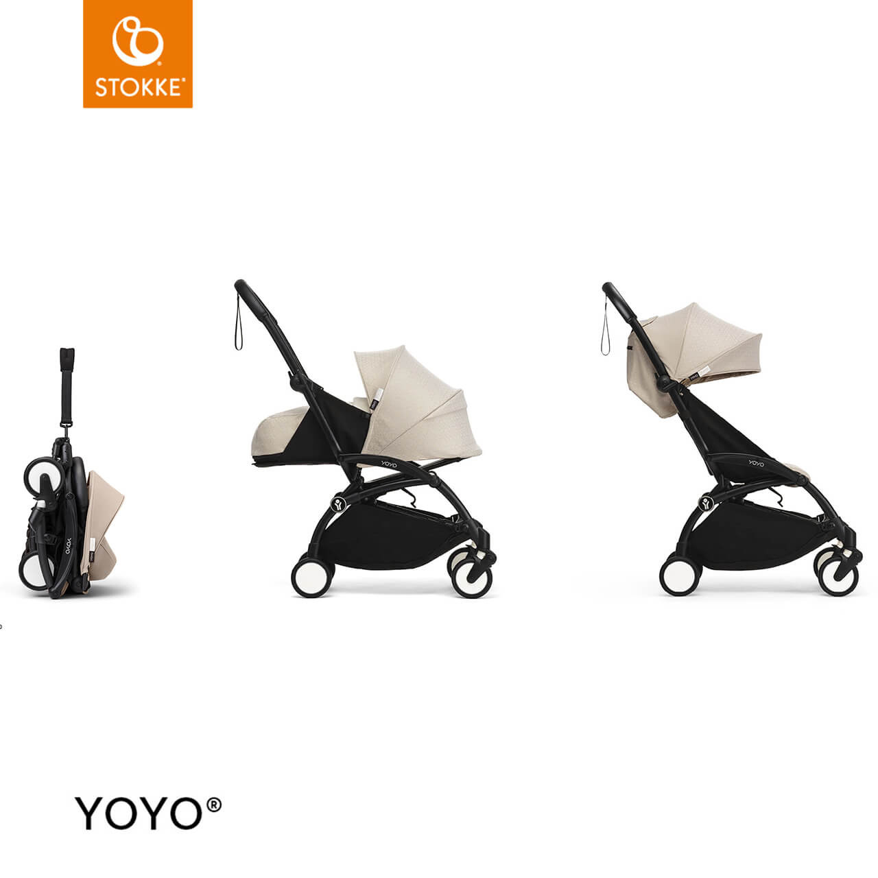 Stokke® YOYO³ Stroller from newborn to toddler - Bonpoint Beige ...