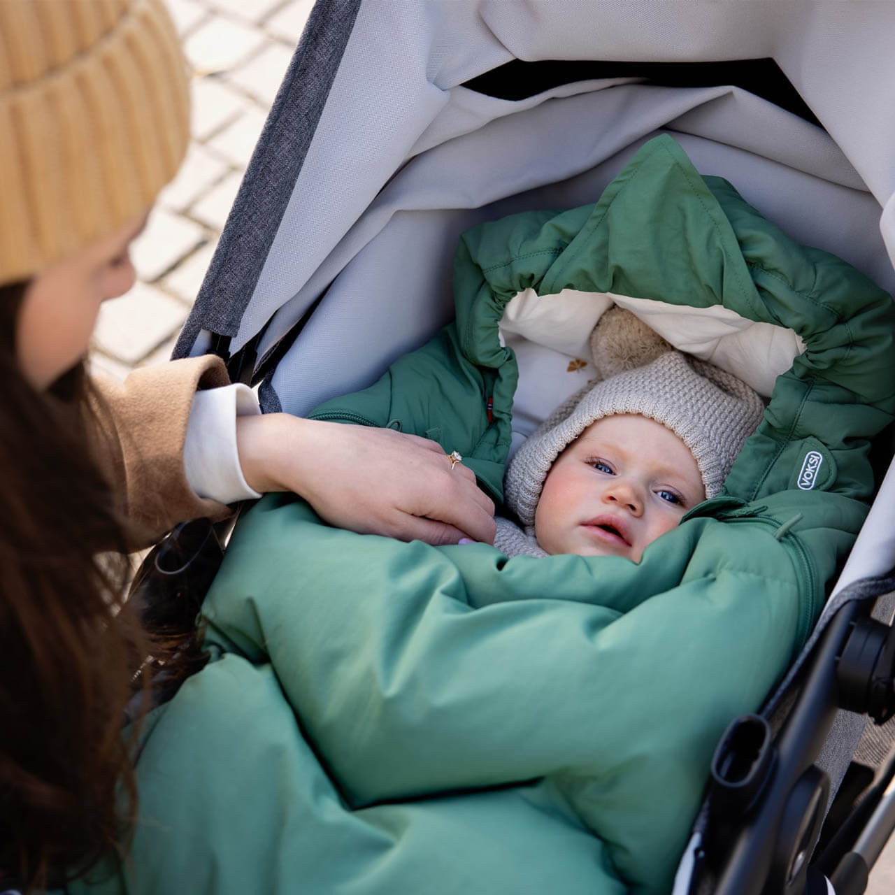 Voksi Explorer - Grass Green Wings | Winstanleys Pramworld